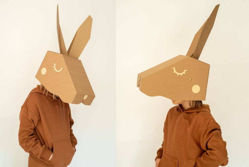 MASKA ZAJĄCA "zrób to sam" – KOKO CARDBOARDS
